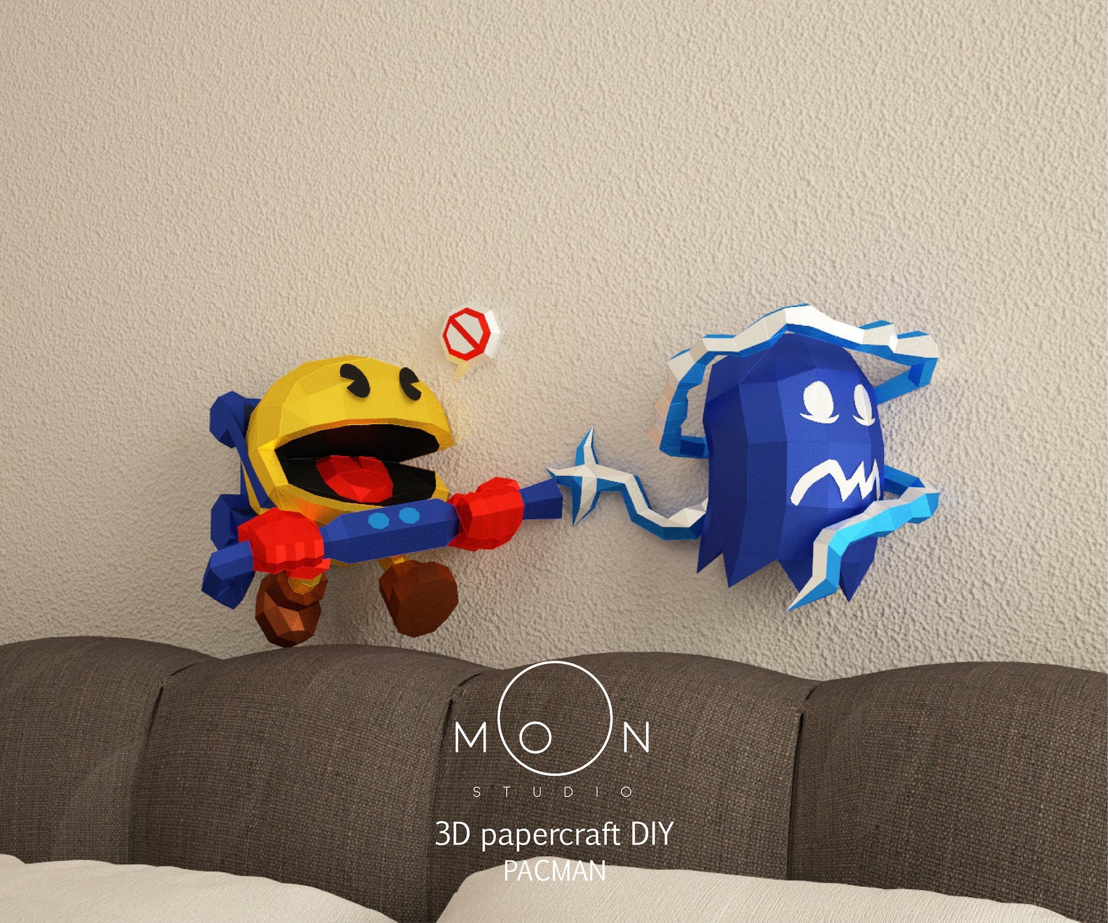 Pacman, DIY, Papercraft, PDF, Svg, Dxf, Low Poly, Cricut, Maker, Cameo ...