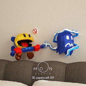 Pacman, DIY, Papercraft, PDF, Svg, Dxf, Low Poly, Cricut, Maker, Cameo ...