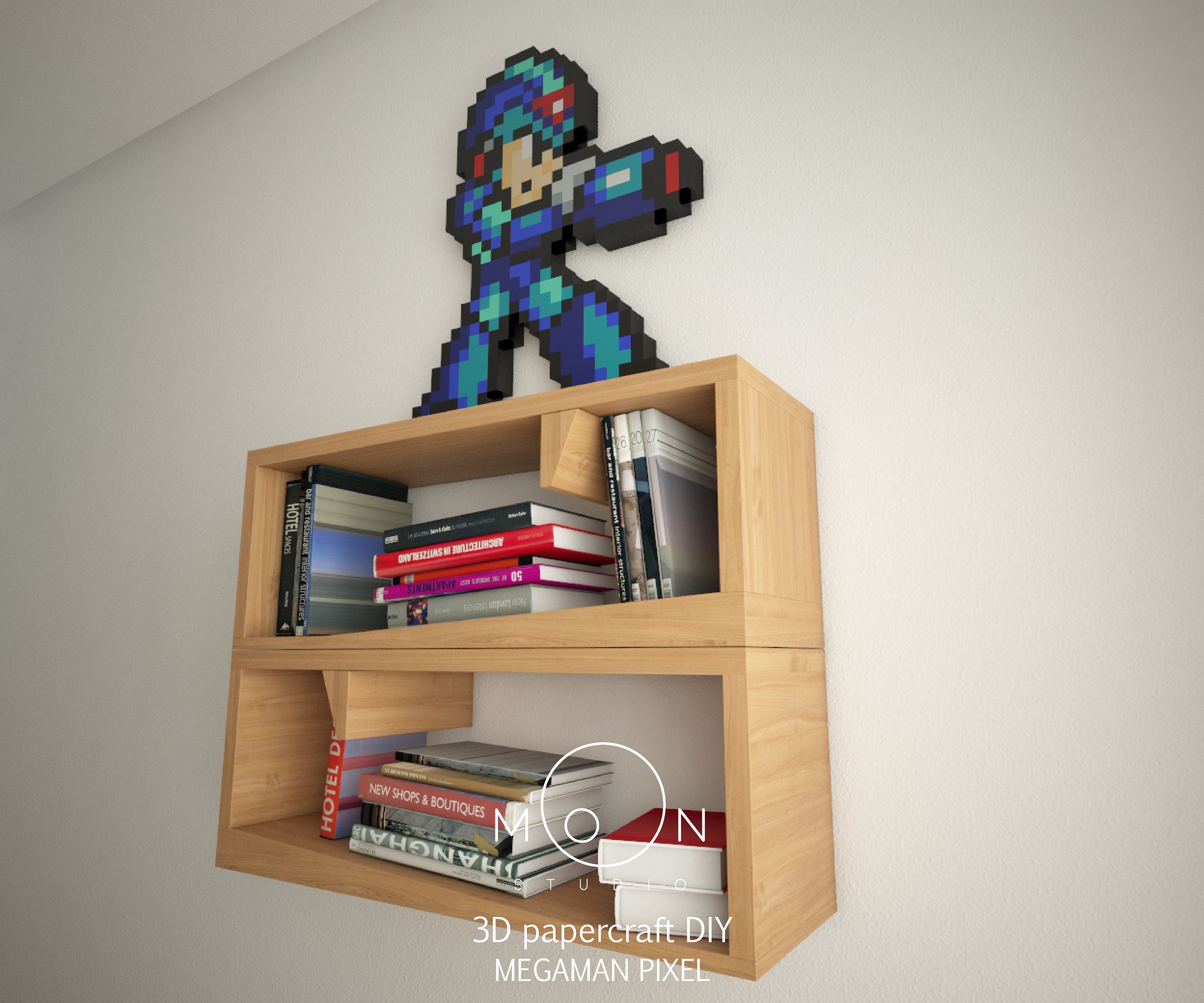 Megaman Pixel DIY Papercraft Low Poly Dxf Svg Video - Etsy