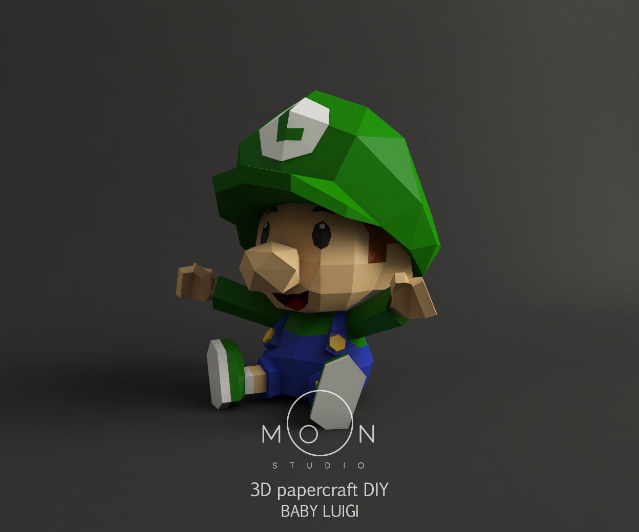 Baby Luigi, DIY, Papercraft, PDF, Svg, Dxf, Low Poly, 3D-Modell ...