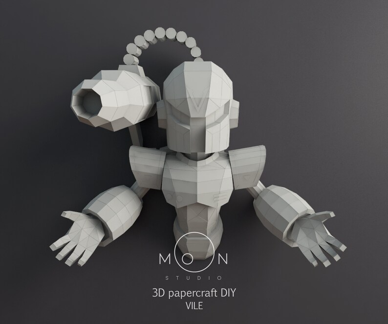 Vile, DIY, Papercraft, Low Poly, 3D Model, Craft, Paper, DXF, SVG, Snes ...