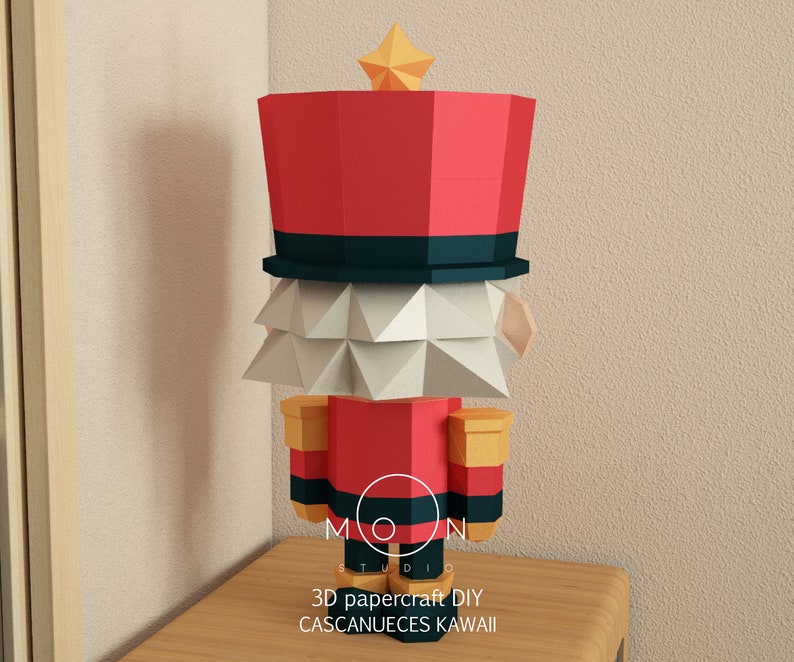 Kawaii Nutcrackers, DIY, Papercraft, PDF, Svg, Dxf, Low Poly, 3D Model ...