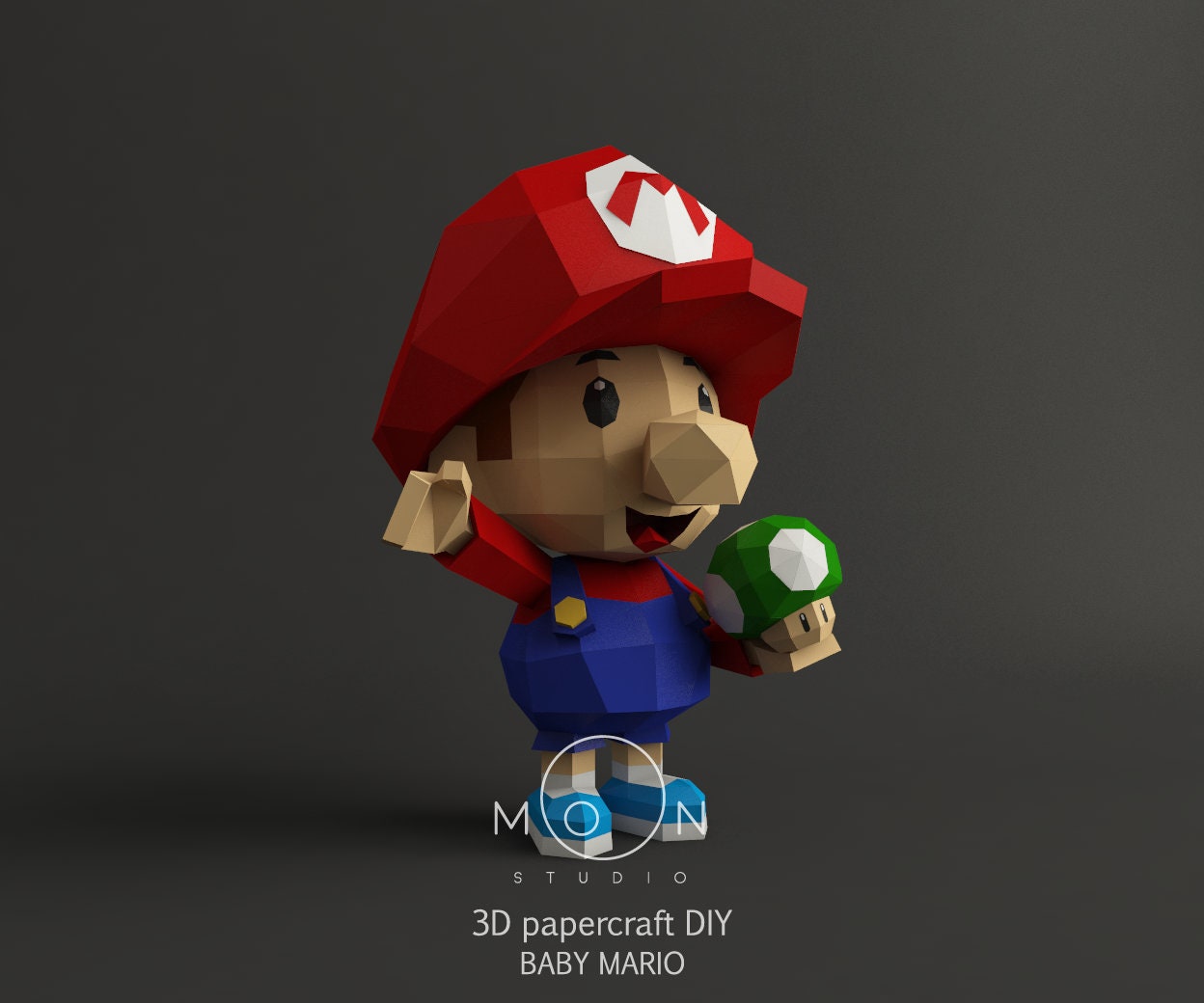 Baby Mario, DIY, Papercraft, PDF, Svg, Dxf, Low Poly, 3D Model, Craft ...