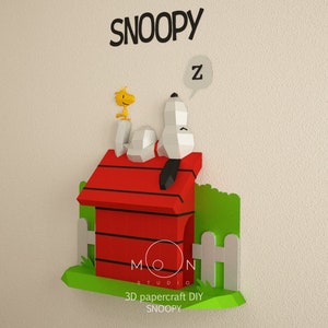 Snoopy, DIY, Papercraft, PDF, Svg, Dxf, Low Poly, 3D Model, Craft ...