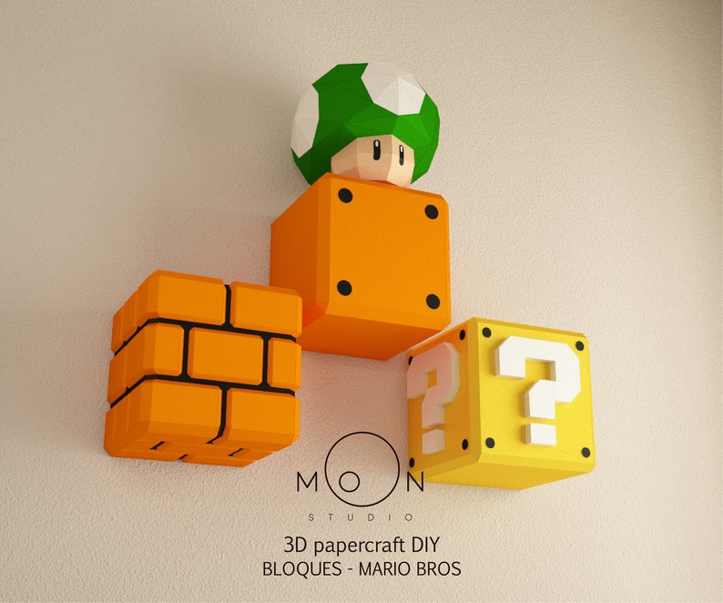 Blocks, DIY, Papercraft, PDF, Svg, Dxf, Low Poly, 3D Model, Craft ...