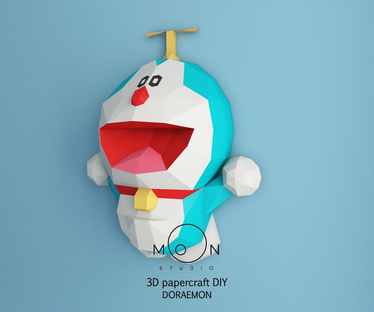 Doraemon, DIY, Papercraft, Pdf, Svg, Dxf, Low Poly, 3D Model, Craft ...