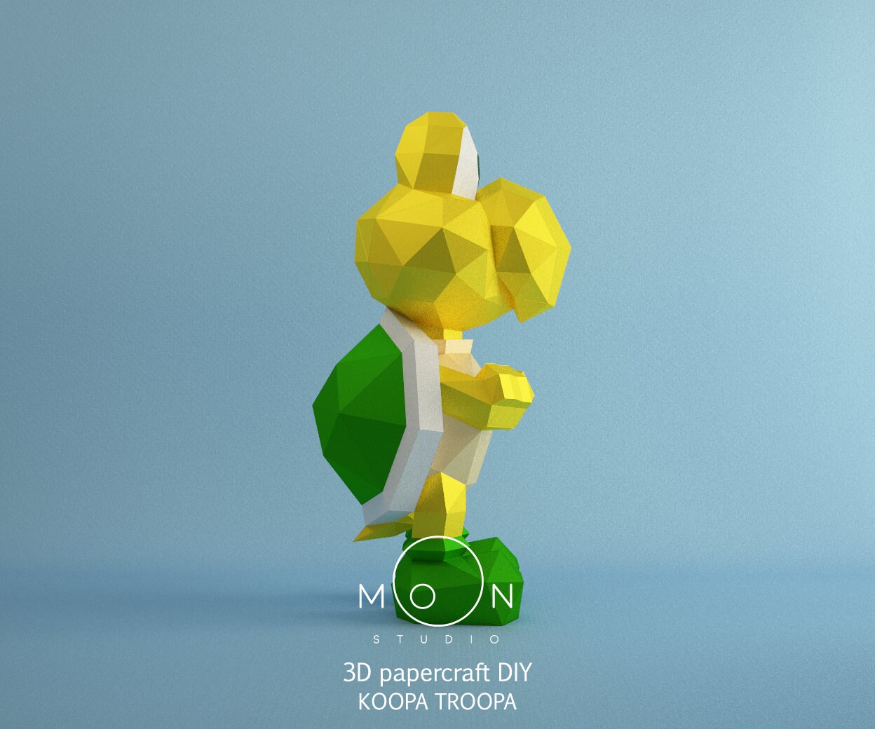 Koopa Troopa, Enemy, DIY, Papercraft, PDF, Svg, Dxf, Low Poly, 3D Model ...