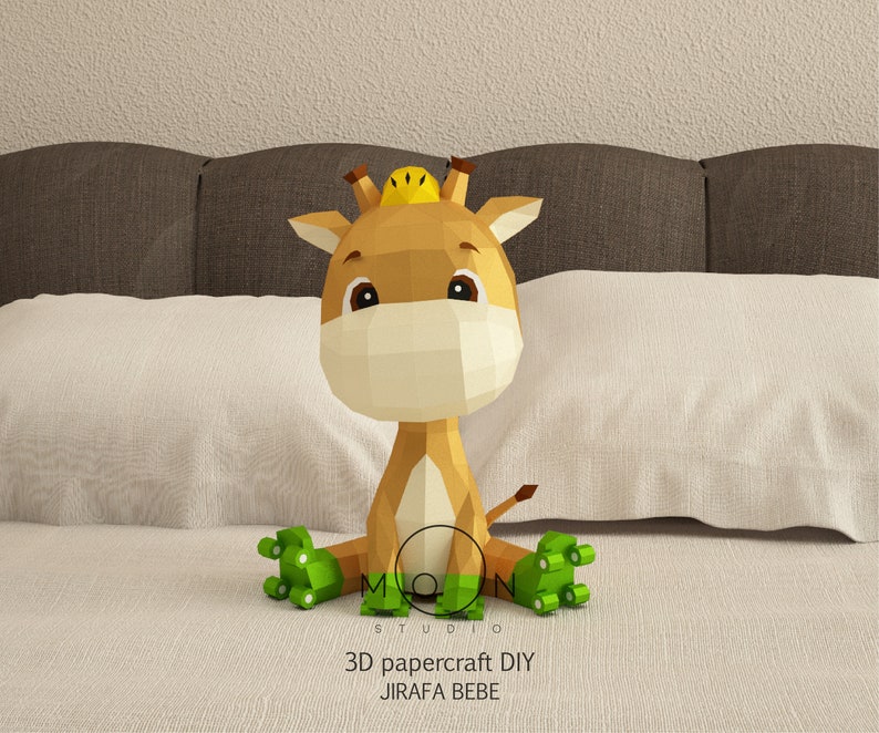 Baby Giraffe, DIY, Papercraft, PDF, Svg, Dxf, Low Poly, Cricut, Maker ...
