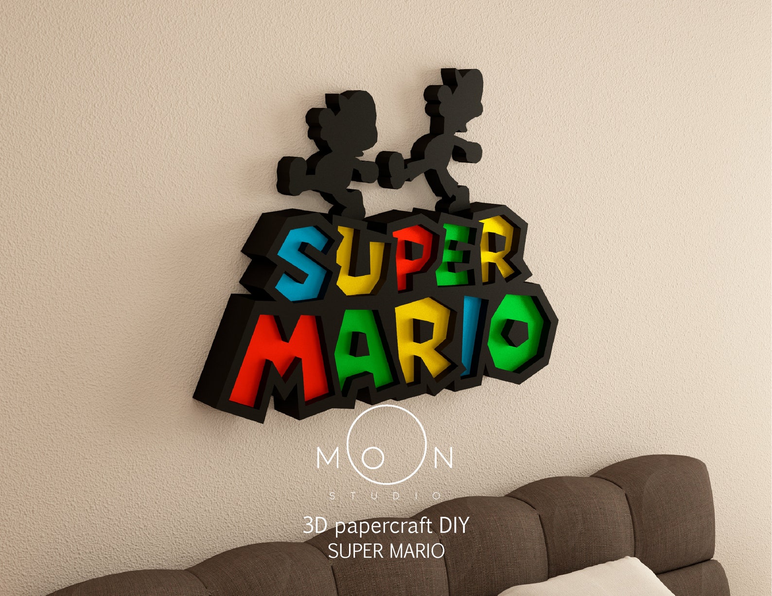 Sup3r M4r10, DIY, Papercraft, PDF, Svg, Dxf, Low Poly, 3D Model, Craft ...