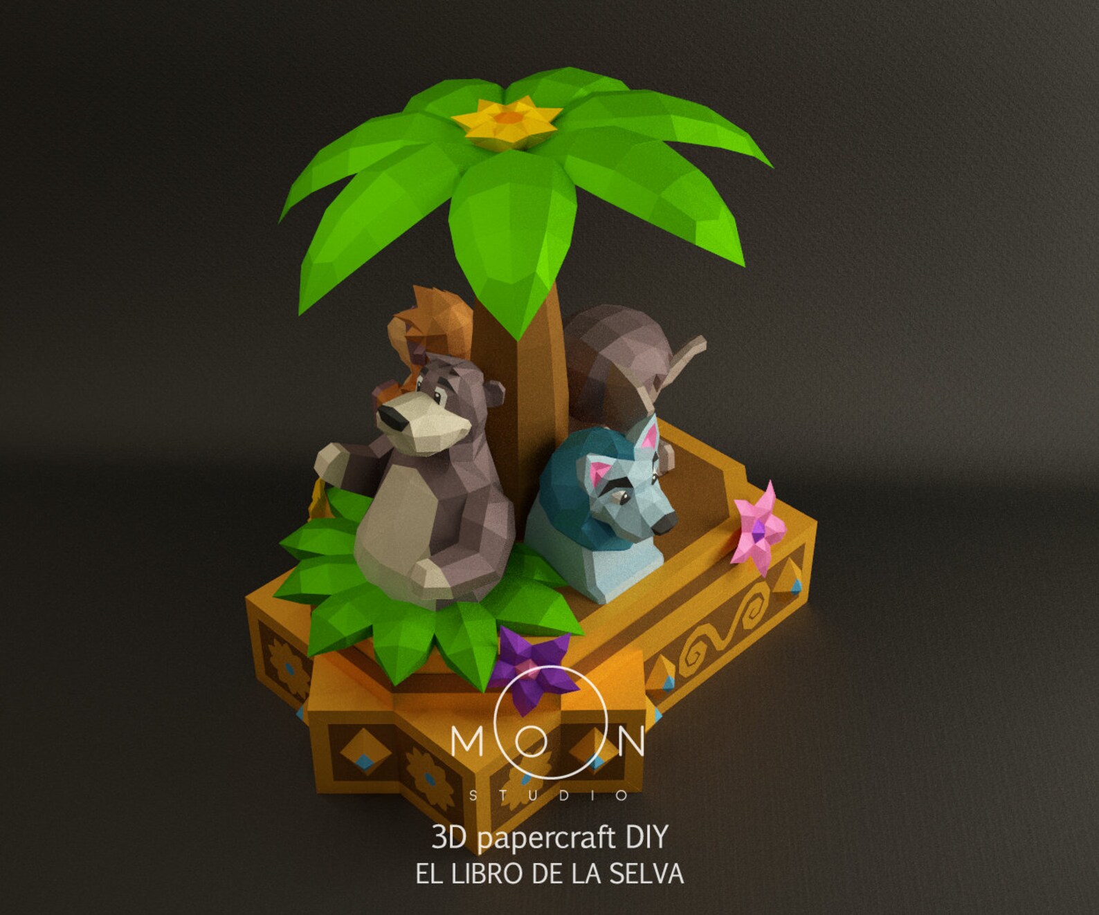 The Jungle Book, DIY, Papercraft, PDF, Svg, Dxf, Low Poly, 3D Model ...