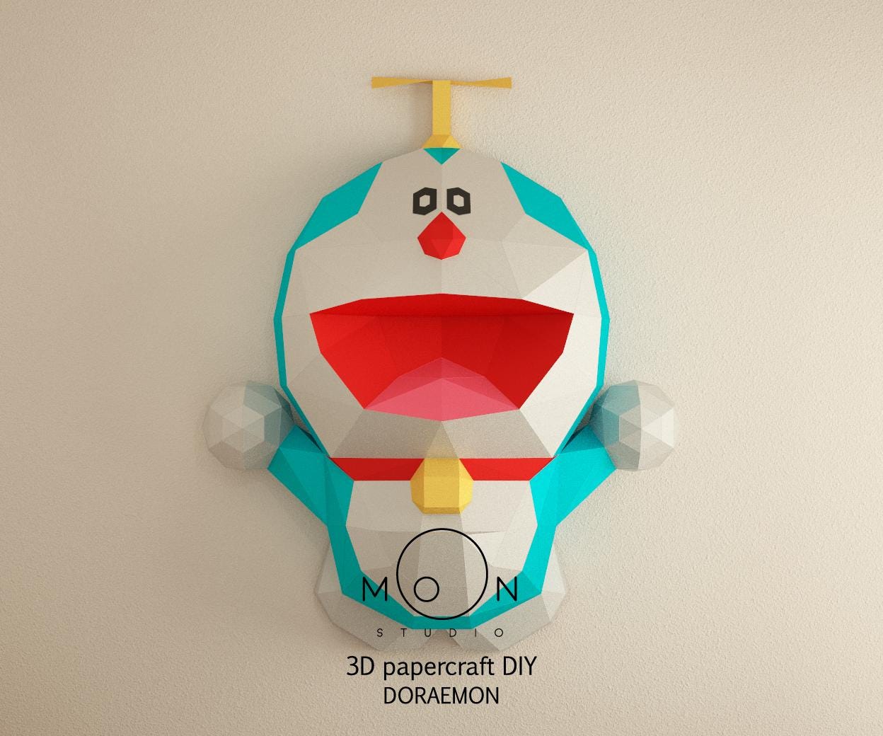 Doraemon, DIY, Papercraft, Pdf, Svg, Dxf, Low Poly, 3D Model, Craft ...