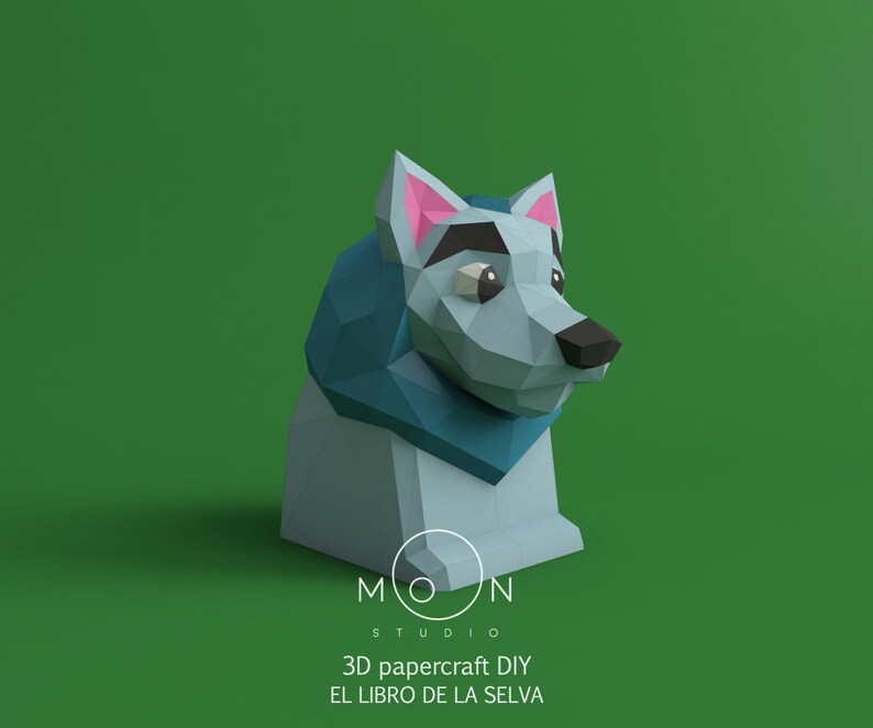 The Jungle Book, DIY, Papercraft, PDF, Svg, Dxf, Low Poly, 3D Model ...