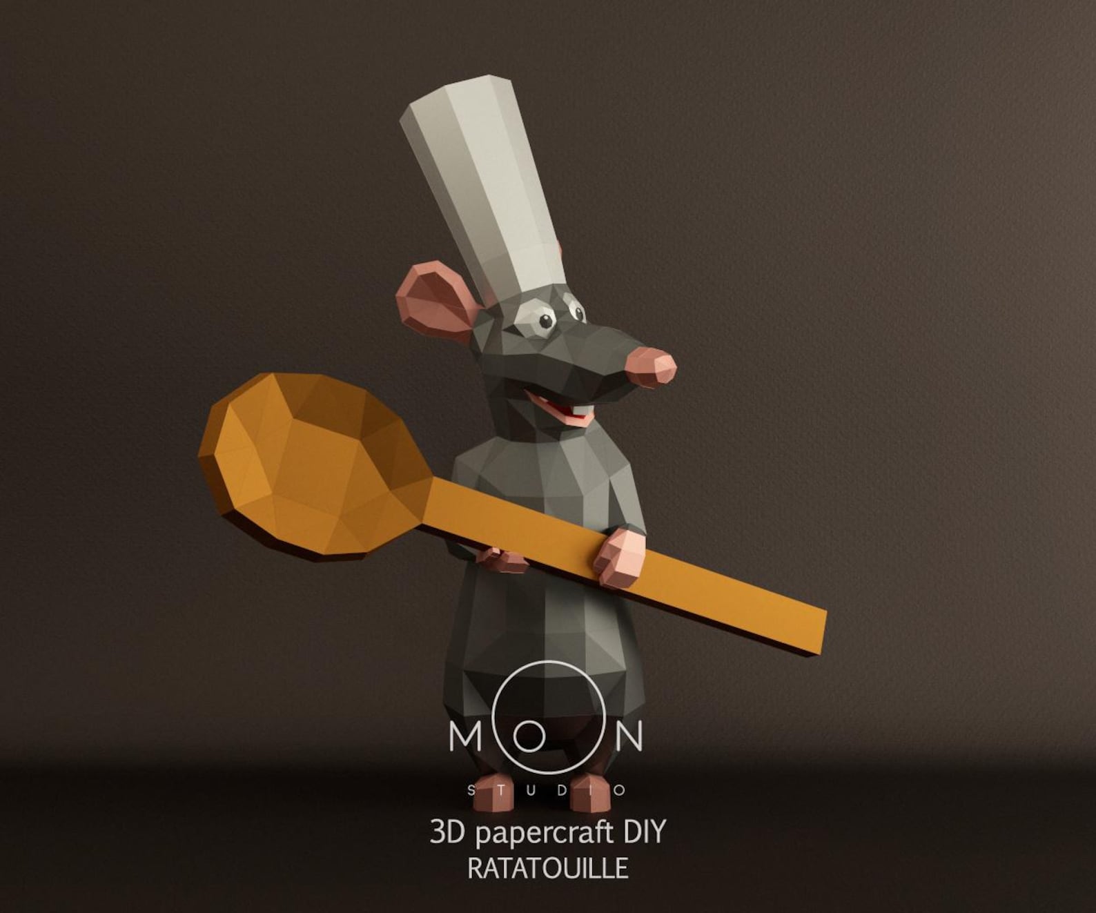 Ratatouille, DIY, Papercraft, PDF, Svg, Dxf, Cricut, Cameo, Low Poly ...