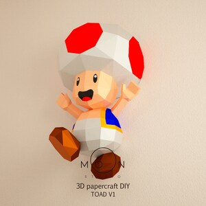 Toad V1, Wall Papercraft PDF, Dxf, Cameo, Svg, DIY, Low Poly Paper ...