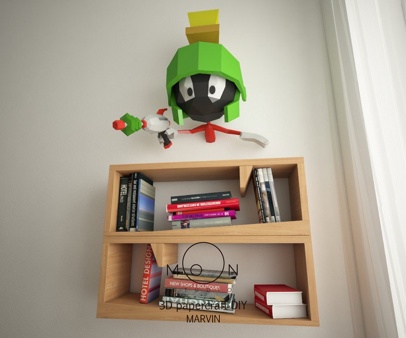 Marvin, the Martian, Wall Papercraftpdf, Dxf, Cameo, Svg Cricut Maker ...