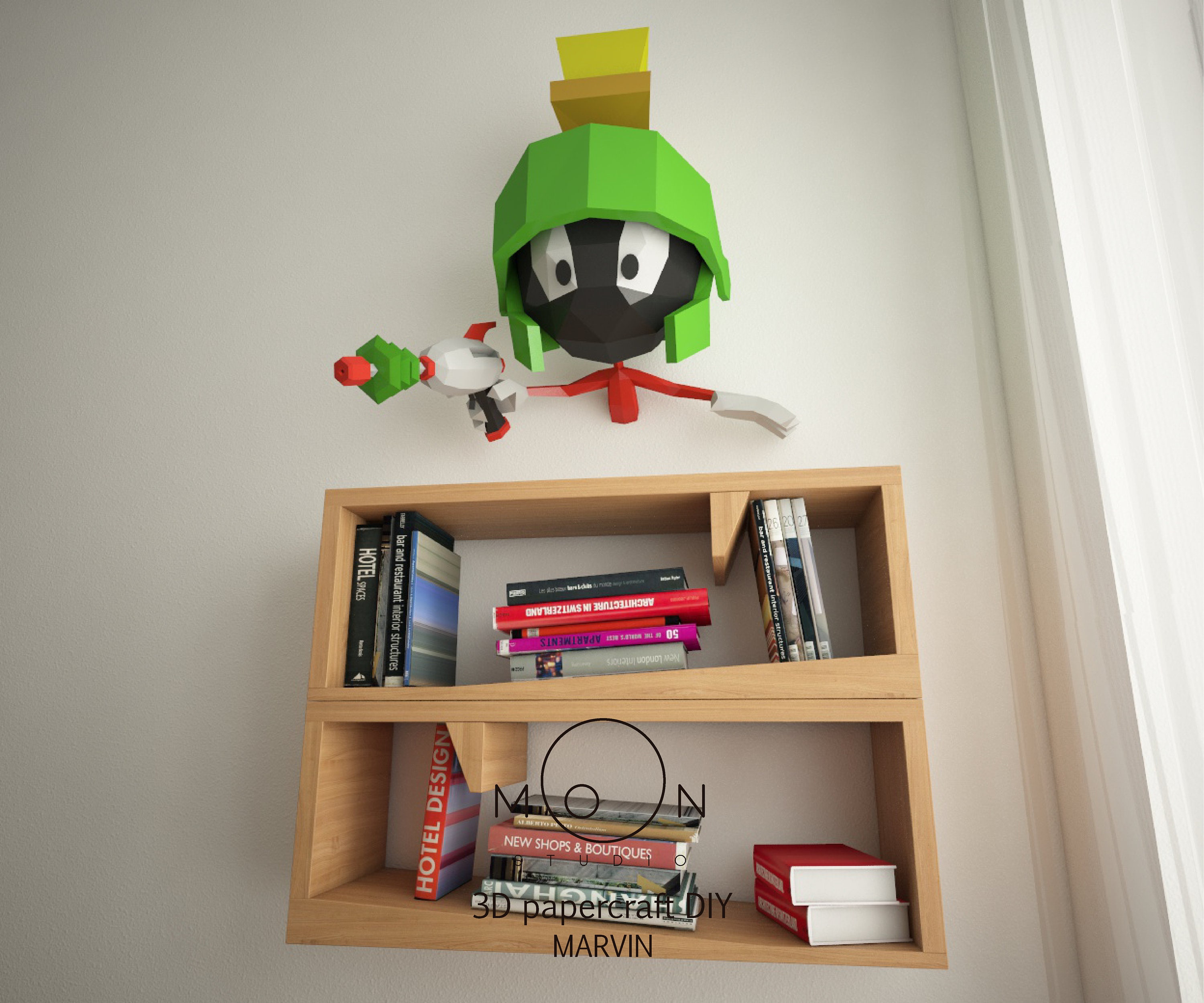 Marvin, the Martian, Wall Papercraftpdf, Dxf, Cameo, Svg Cricut Maker ...