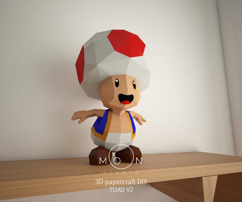 Toad V2 Papercraft PDF Dxf Cameo SVG Cricut Maker - Etsy Australia