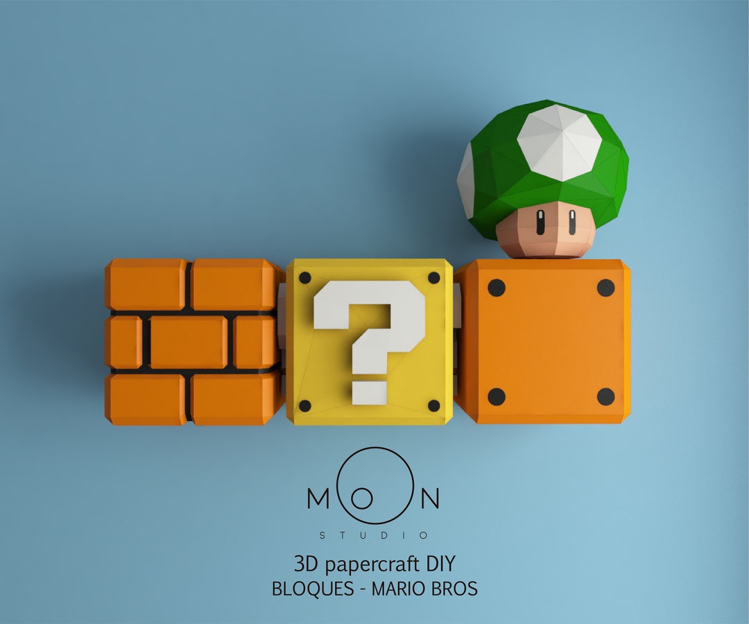 Blocks, DIY, Papercraft, PDF, Svg, Dxf, Low Poly, 3D Model, Craft ...