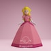 Peach, Princess, DIY, Papercraft, PDF, Svg, Dxf, Low Poly, 3D Model ...