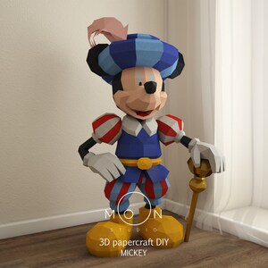 Mickey, DIY, Papercraft, PDF, Svg, Dxf, Low Poly, 3D Model, Craft ...