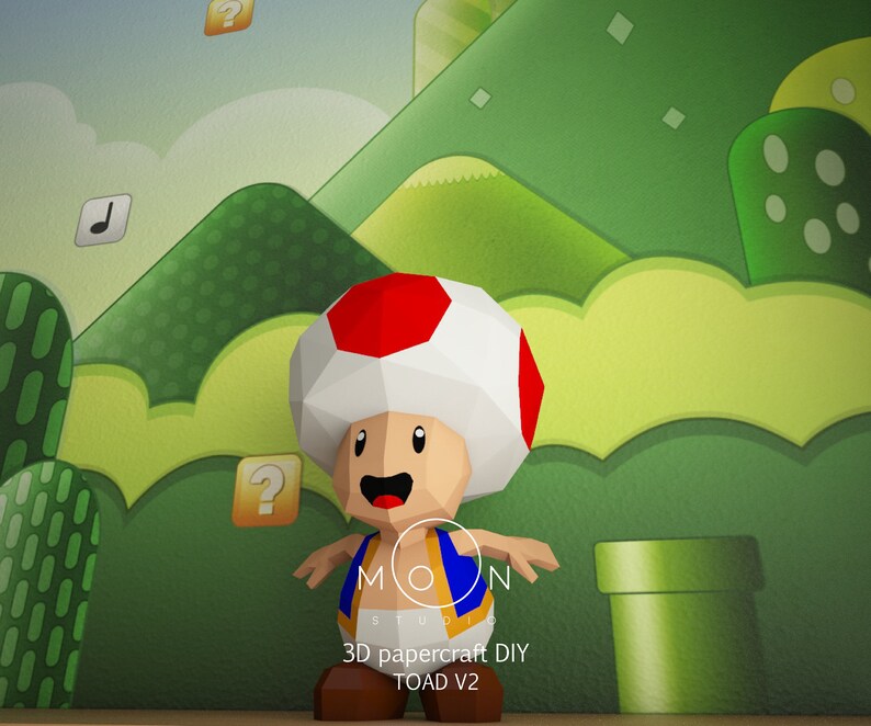 Toad v2, Papercraft PDF, Dxf, cameo, SVG Cricut Maker Template, DIY ...