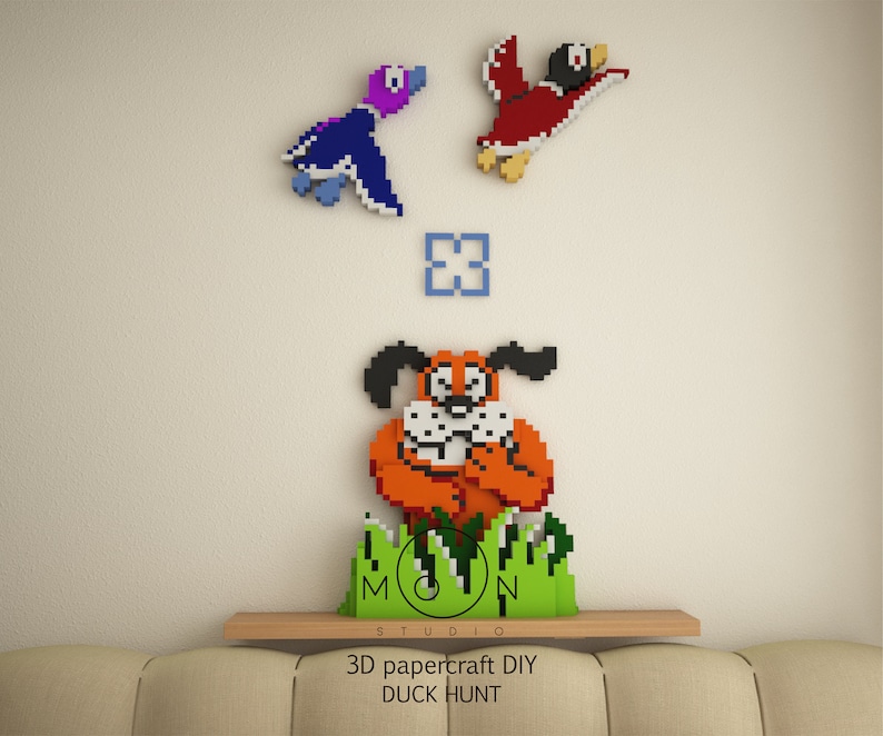 Duck Hunt, DIY, Papercraft, PDF, Svg, Dxf, Low Poly, 3D Model, Craft ...