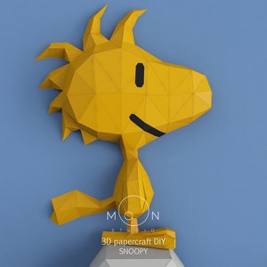 Snoopy, DIY, Papercraft, PDF, Svg, Dxf, Low Poly, 3D Model, Craft ...