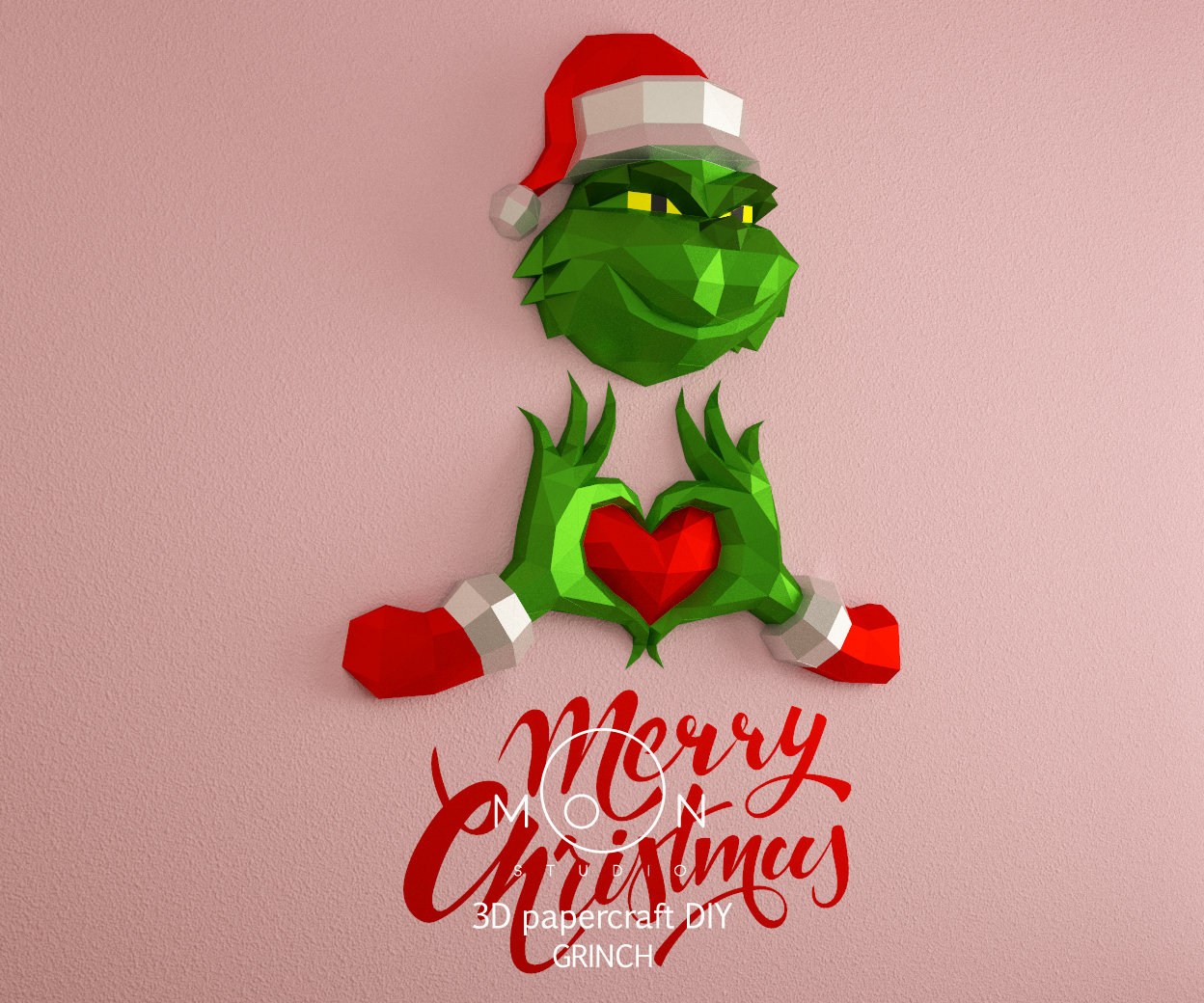 Grinch DIY Papercraft PDF Svg Dxf Low Poly 3D Model - Etsy Australia