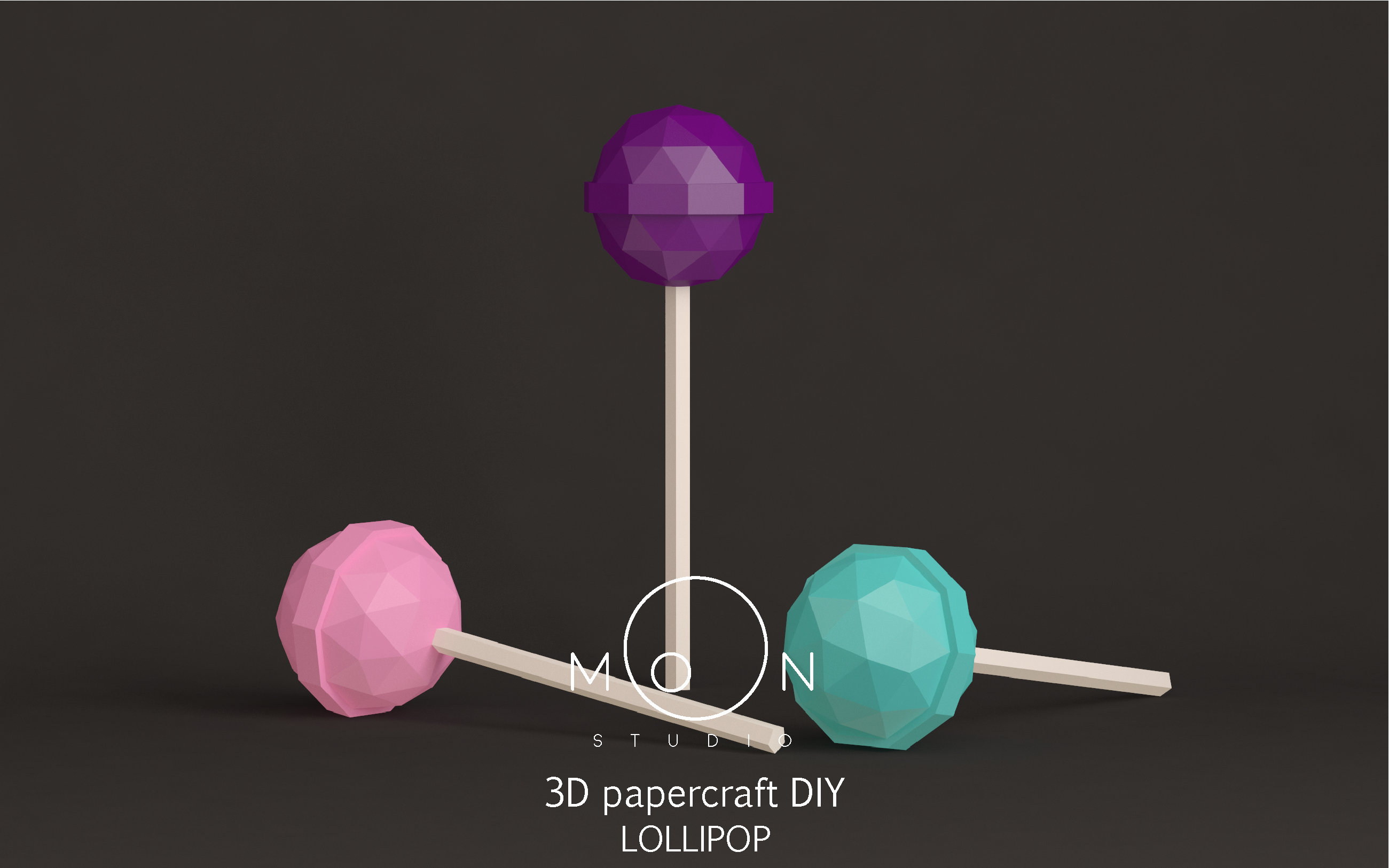 Lollipop, Sweet, Papercraft PDF, Dxf, Cameo, SVG Cricut Maker Template ...