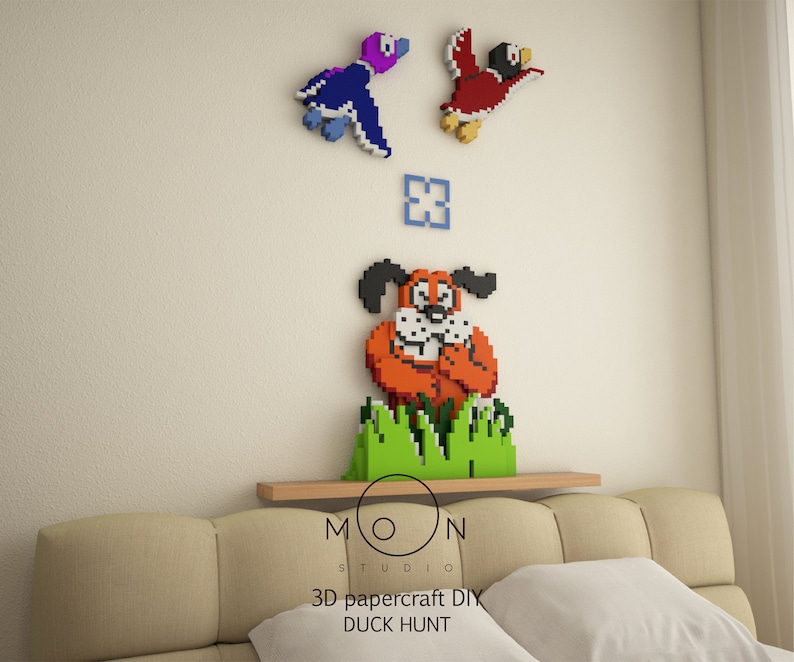 Duck Hunt, DIY, Papercraft, PDF, Svg, Dxf, Low Poly, 3D Model, Craft ...