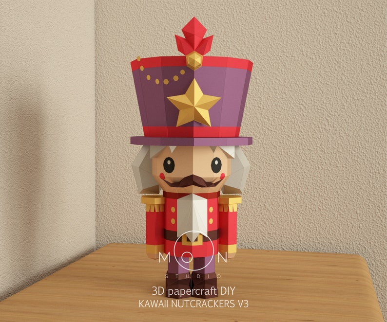 Kawaii Nutcrackers V3, DIY, Papercraft, PDF, Svg, Dxf, Low Poly, 3D ...