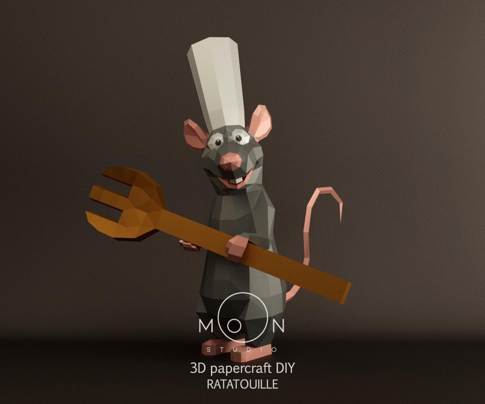 Ratatouille, DIY, Papercraft, PDF, Svg, Dxf, Cricut, Cameo, Low Poly ...