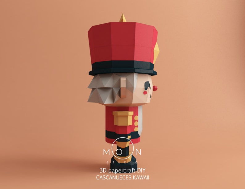 Kawaii Nutcrackers, DIY, Papercraft, PDF, Svg, Dxf, Low Poly, 3D Model ...