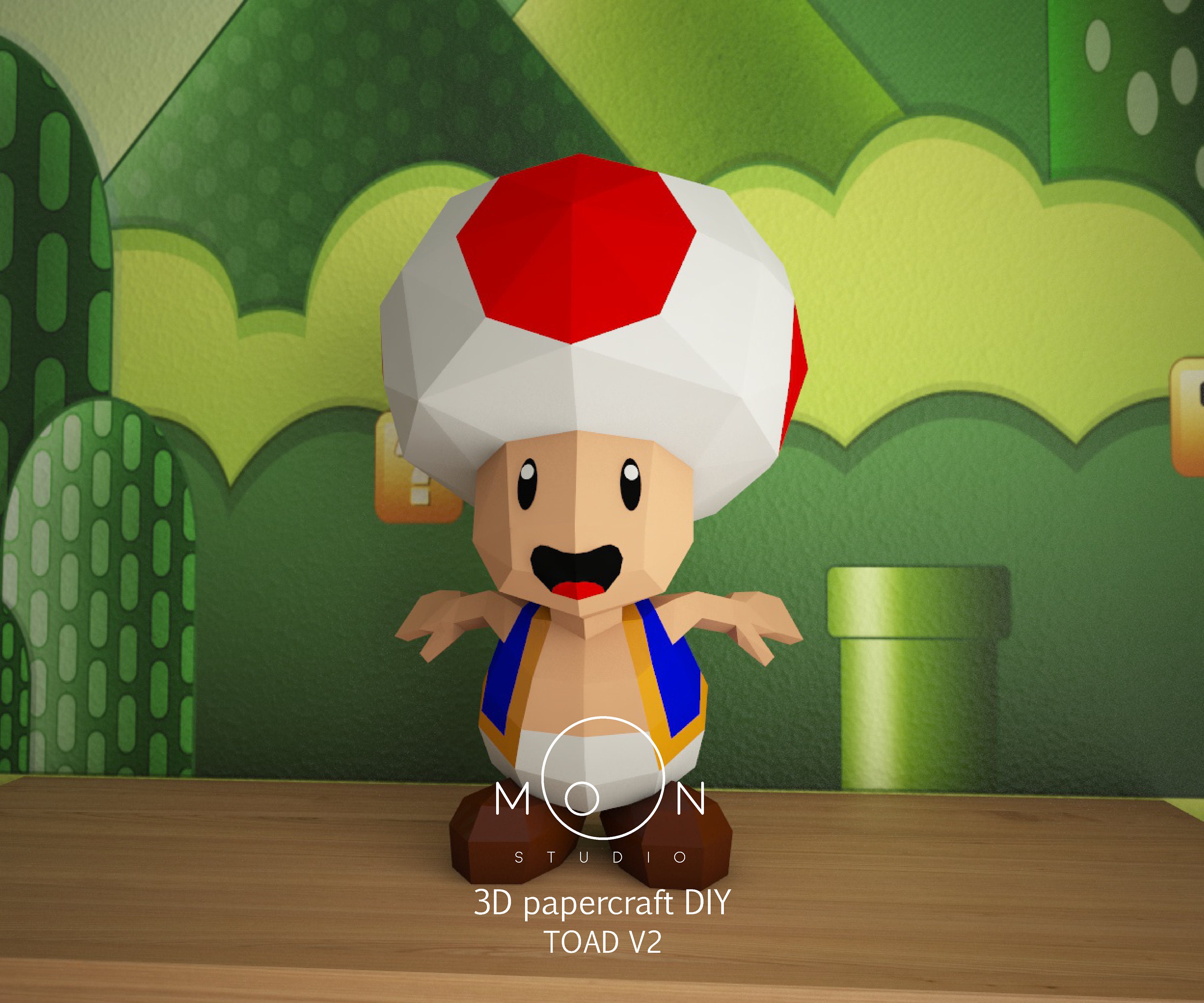 Toad V2 Papercraft PDF Dxf Cameo SVG Cricut Maker - Etsy Canada