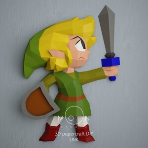 Link, DIY, Papercraft, PDF, Svg, Dxf, Low Poly, 3D Model, Craft, Paper ...