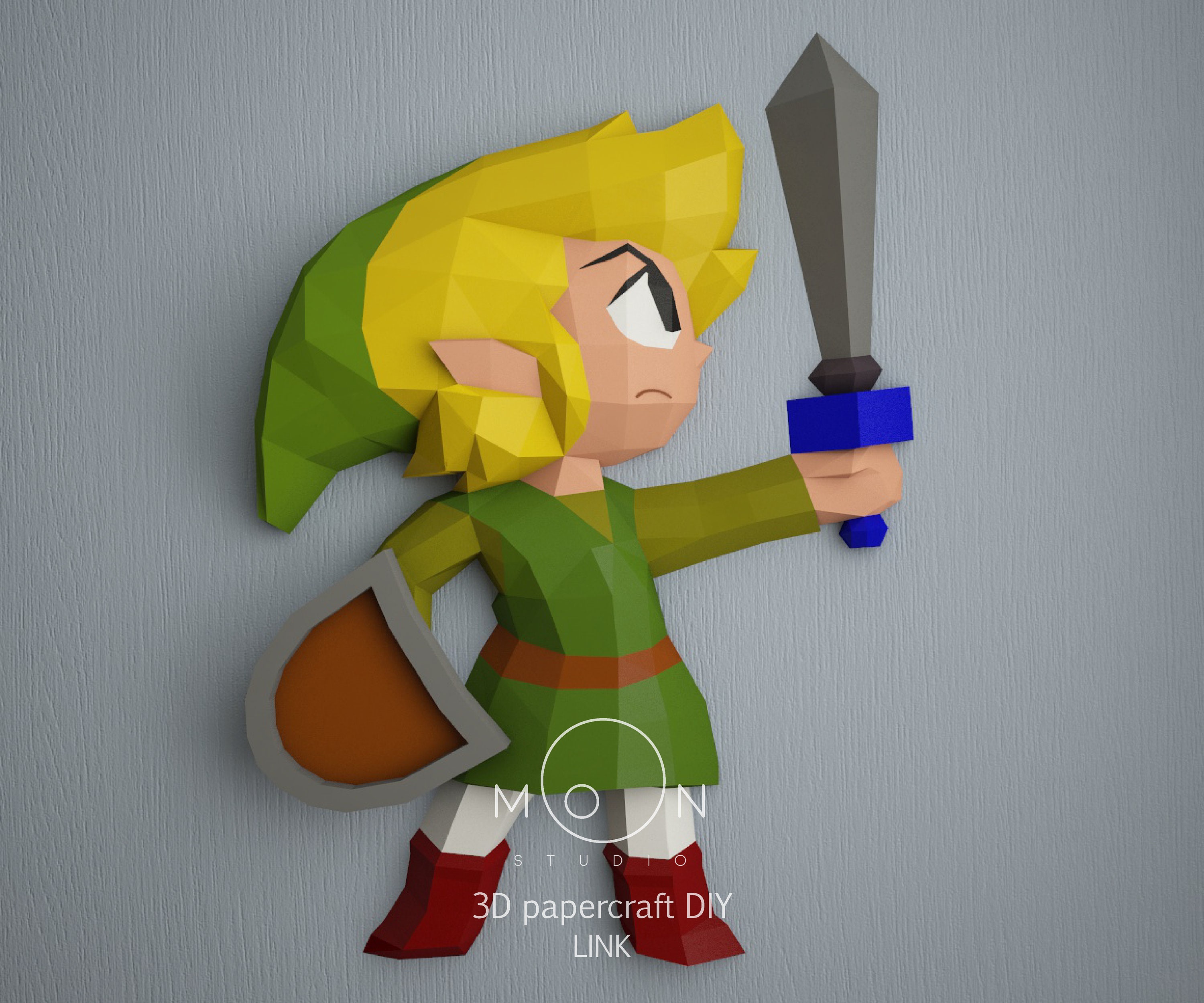 Link, DIY, Papercraft, PDF, Svg, Dxf, Low Poly, 3D Model, Craft, Paper ...