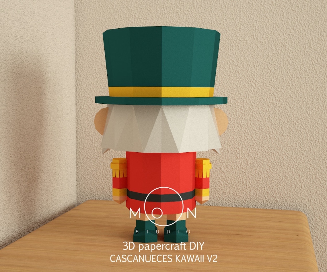 Kawaii Nutcrackers V2, DIY, Papercraft, PDF, Svg, Dxf, Low Poly, 3D ...