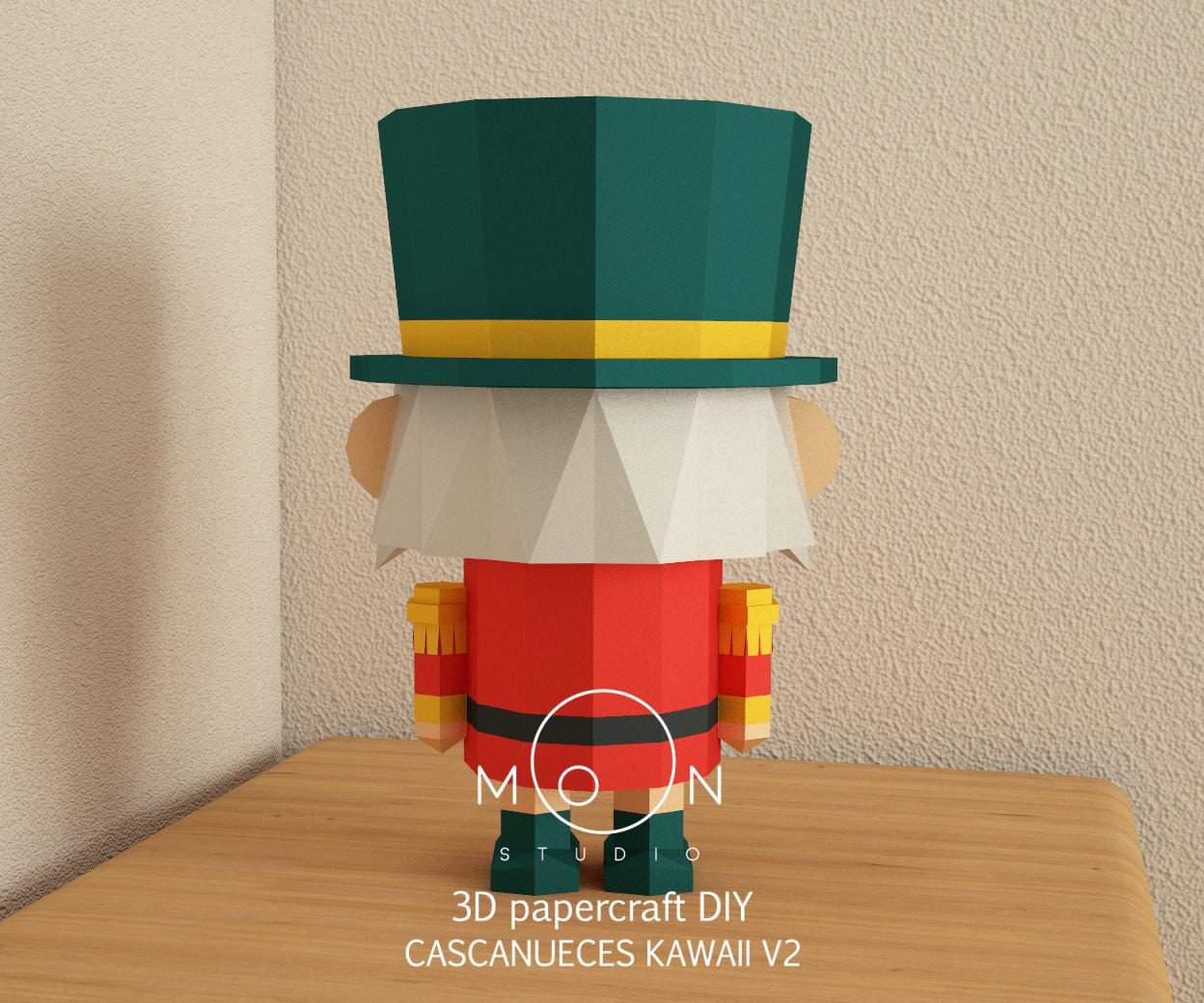 Kawaii Nutcrackers V2, DIY, Papercraft, PDF, Svg, Dxf, Low Poly, 3D ...