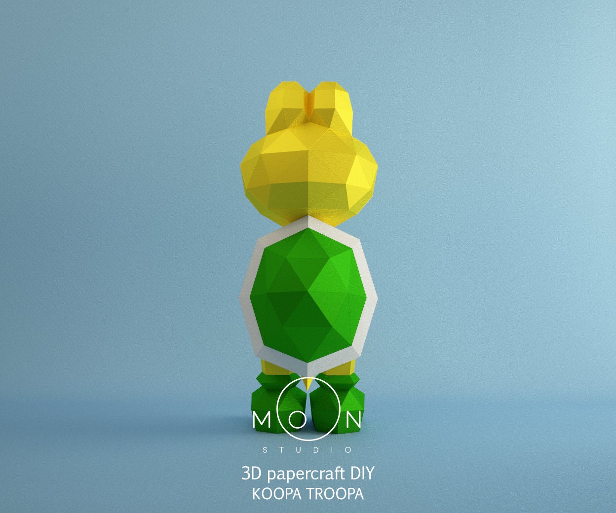 Koopa Troopa, Enemy, DIY, Papercraft, PDF, Svg, Dxf, Low Poly, 3D Model ...