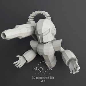 Vile, DIY, Papercraft, Low Poly, 3D Model, Craft, Paper, DXF, SVG, Snes ...
