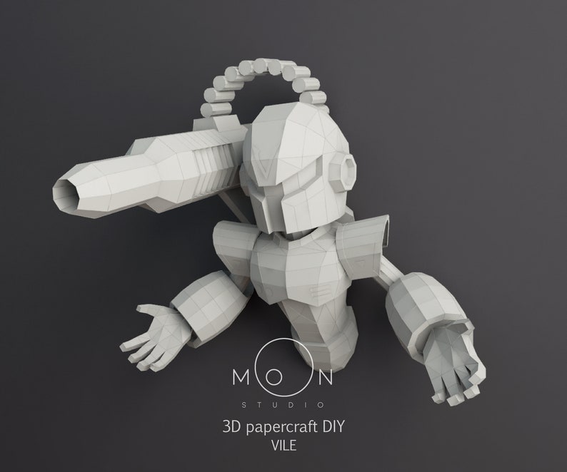 Vile, DIY, Papercraft, Low Poly, 3D Model, Craft, Paper, DXF, SVG, Snes ...