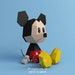 Mickey & Minnie Papercraft PDF, SVG, Dxf Template for Children's Room ...