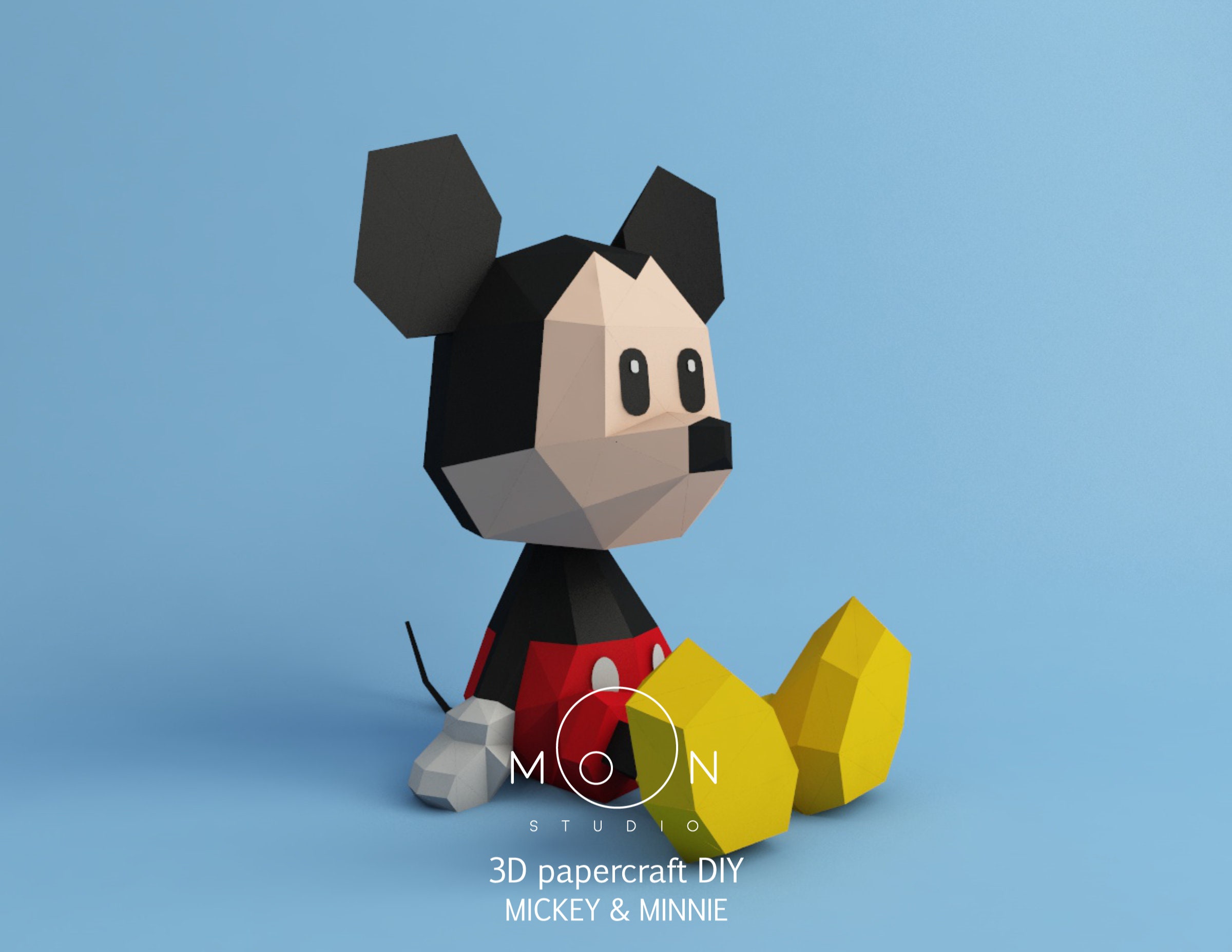 Mickey & Minnie Papercraft PDF SVG Dxf Template for - Etsy