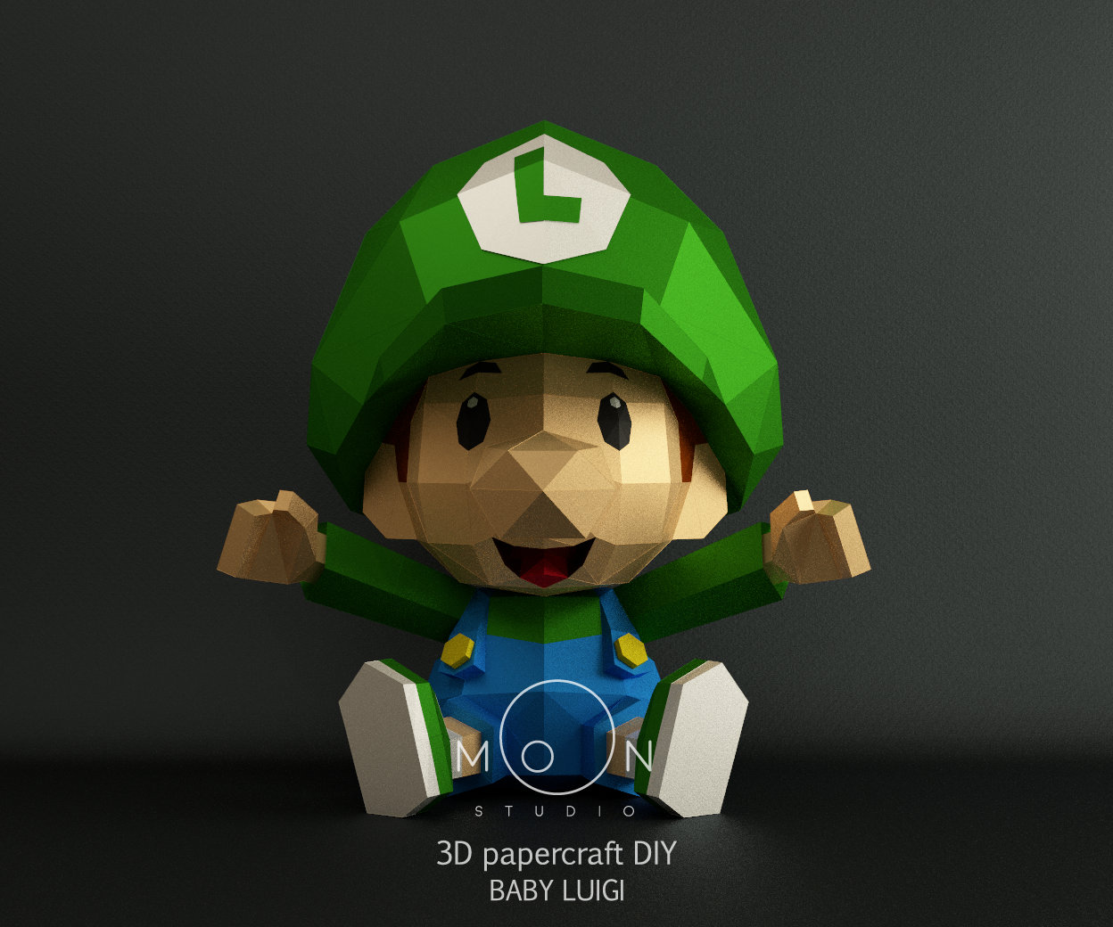 Baby Luigi, DIY, Papercraft, PDF, Svg, Dxf, Low Poly, modèle 3D, Craft ...