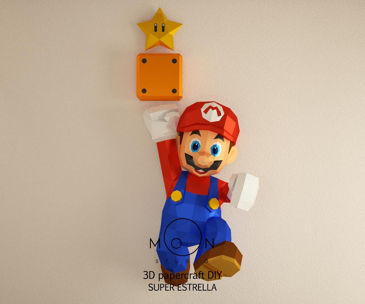 Super Star, DIY, Papercraft, PDF, Svg, Dxf, Low Poly, 3D Model, Craft ...