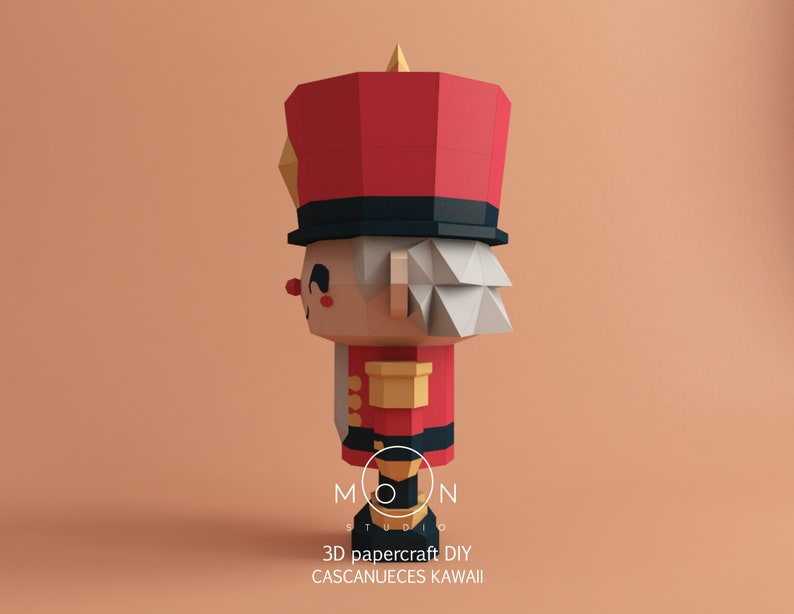 Kawaii Nutcrackers, DIY, Papercraft, PDF, Svg, Dxf, Low Poly, 3D Model ...
