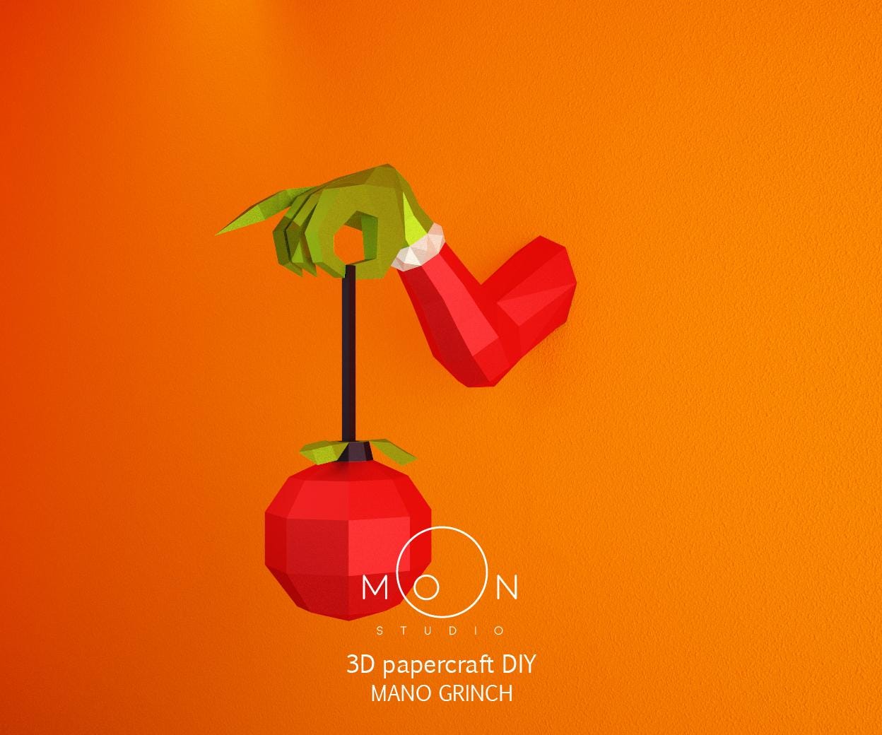 Grinch Hand, DIY, Papercraft, PDF, Svg, Dxf, Low Poly, 3D Model, Craft ...
