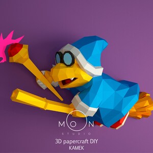 Kamek, DIY, Papercraft, PDF, Svg, Dxf, Low Poly, 3D Model, Craft, Paper ...