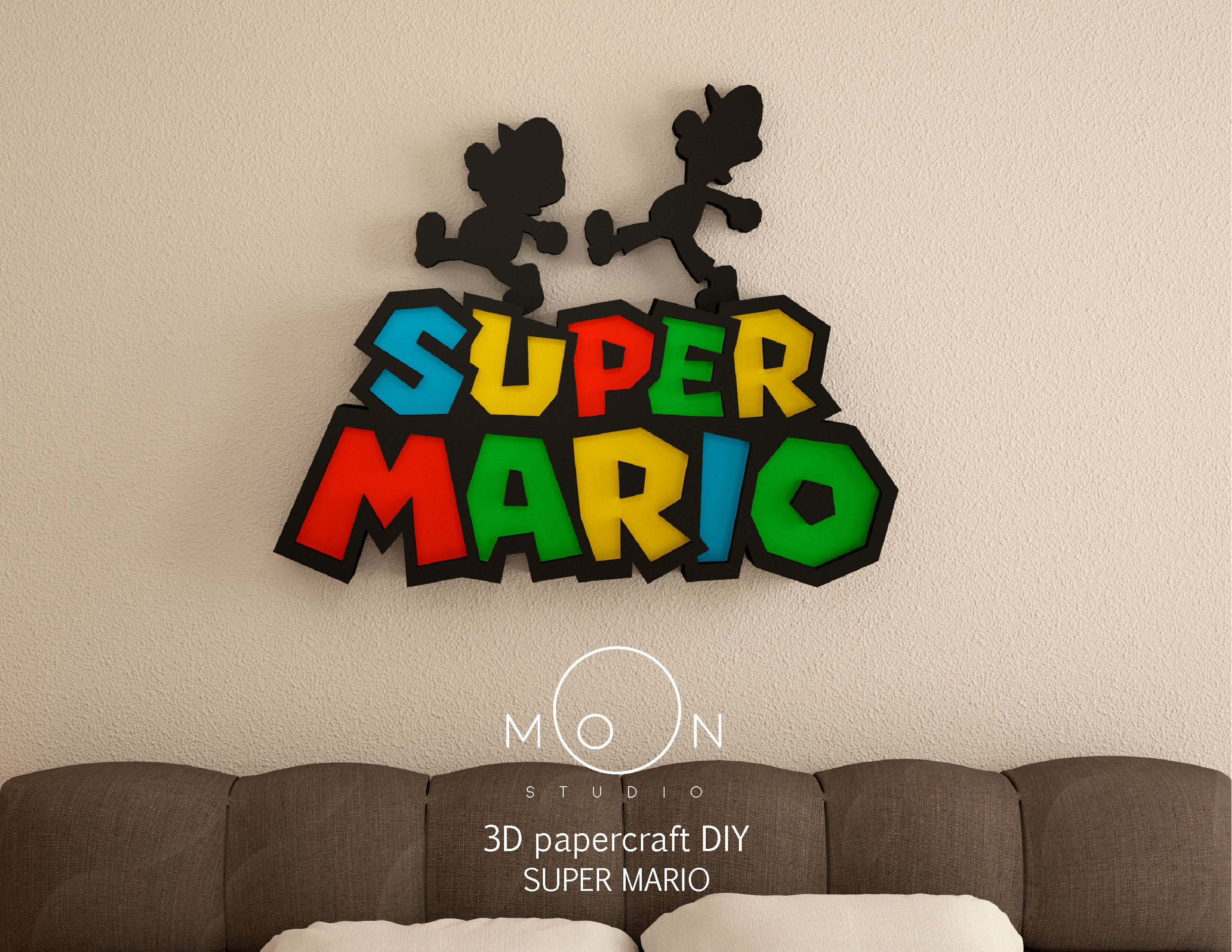 Sup3r M4r10, DIY, Papercraft, PDF, Svg, Dxf, Low Poly, 3D model, Craft ...