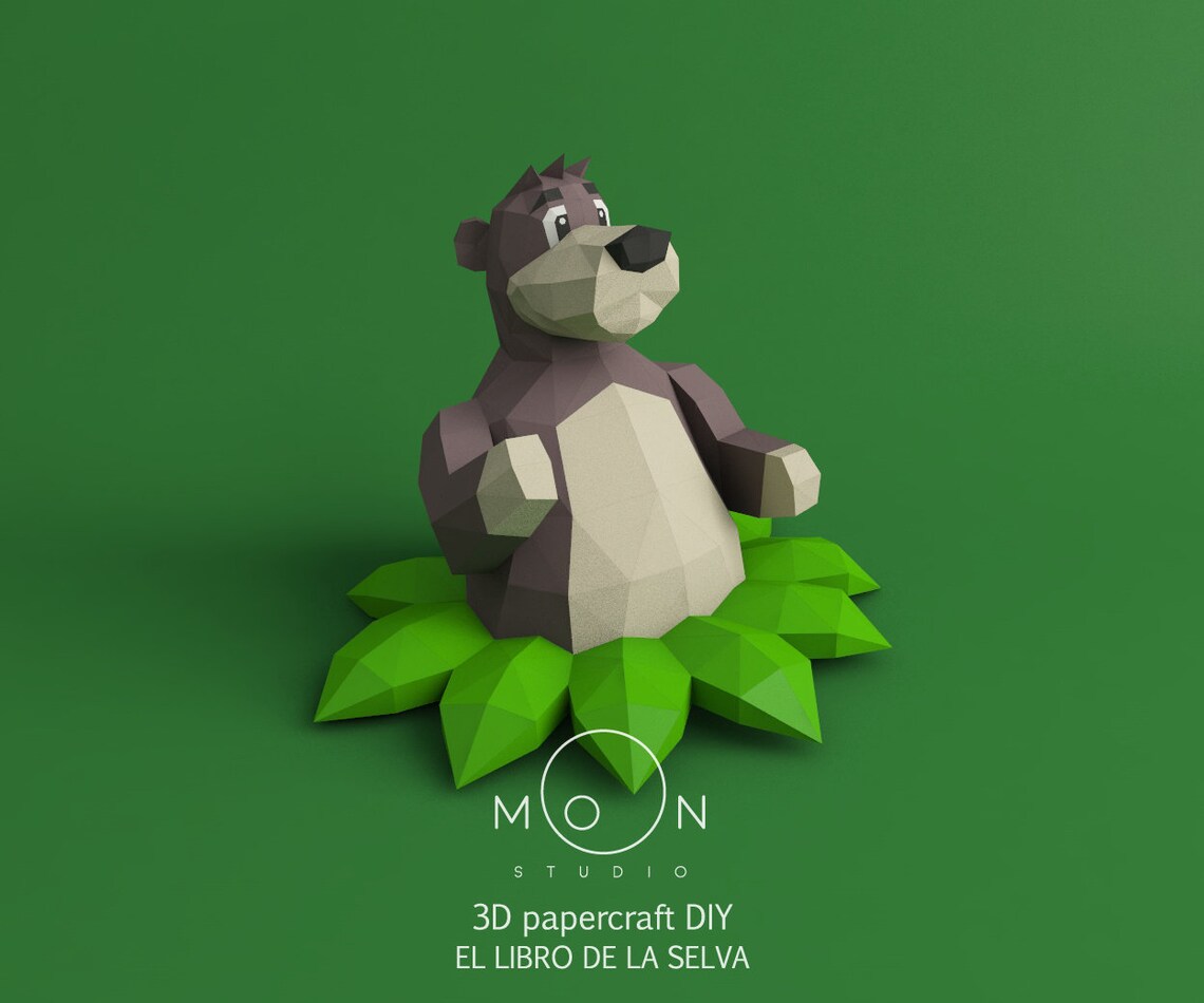 The Jungle Book, DIY, Papercraft, PDF, Svg, Dxf, Low Poly, 3D Model ...